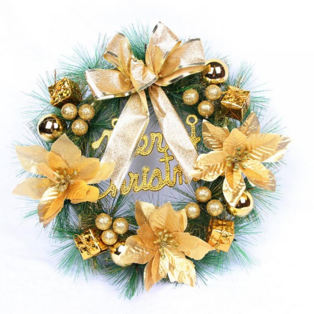 Merry Christmas Wreath 11.8 Inch Christmas Decorations Front Door Blue ...