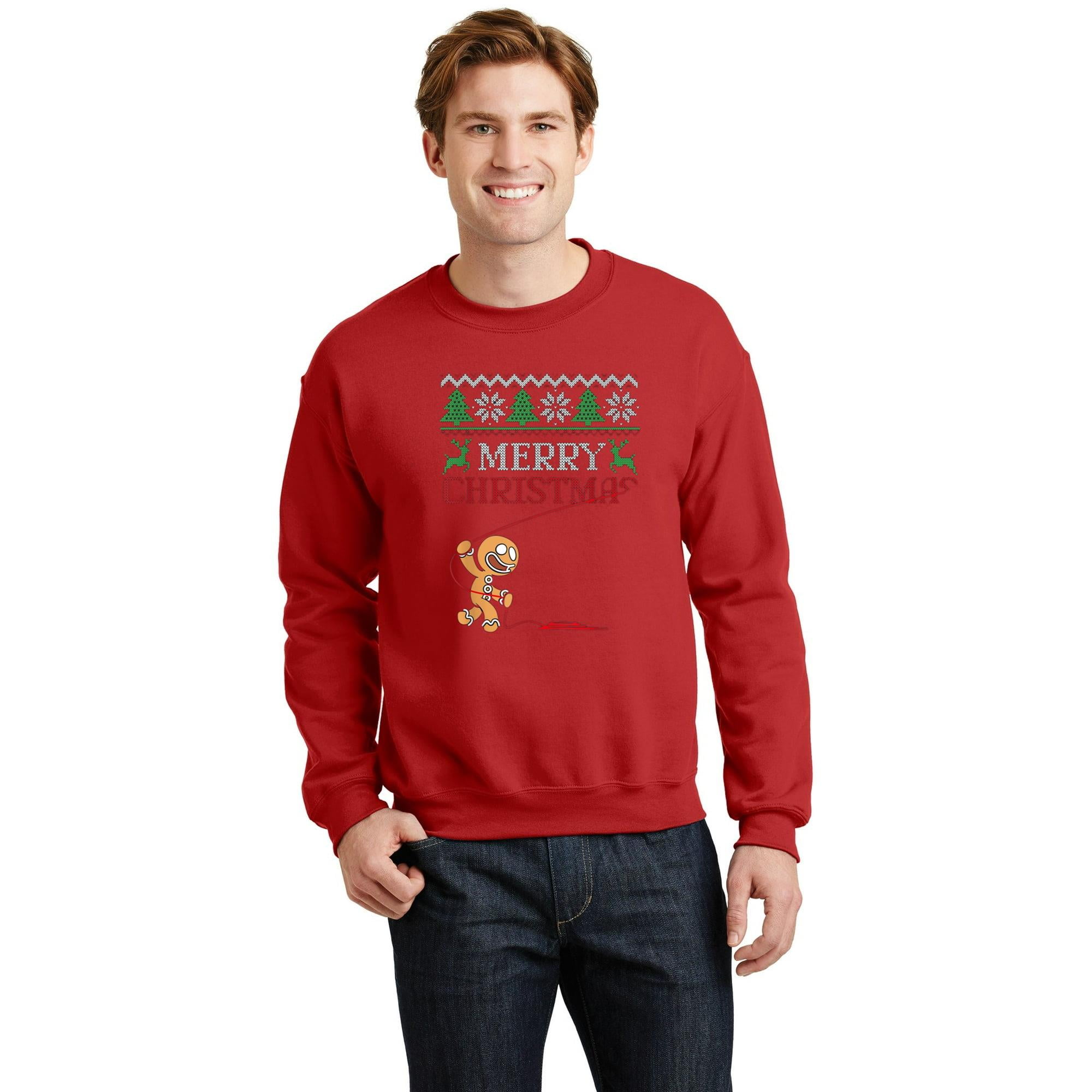 Merry Christmas Xmas Gingerbread Funny Happy Holiday Ugly Sweater ...