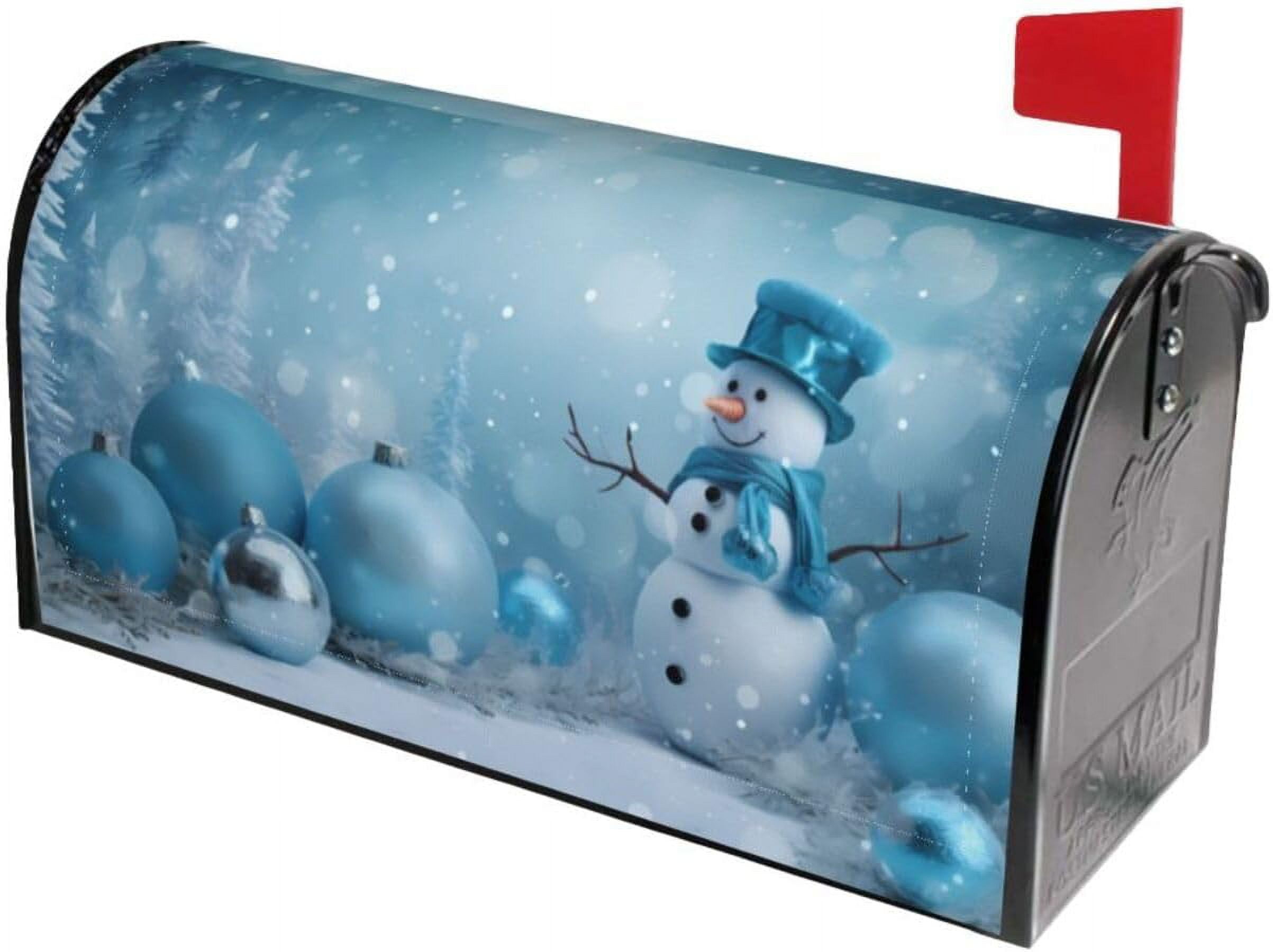 Merry Christmas with Elegant Snowman Mailbox Covers Magnetic Christmas ...