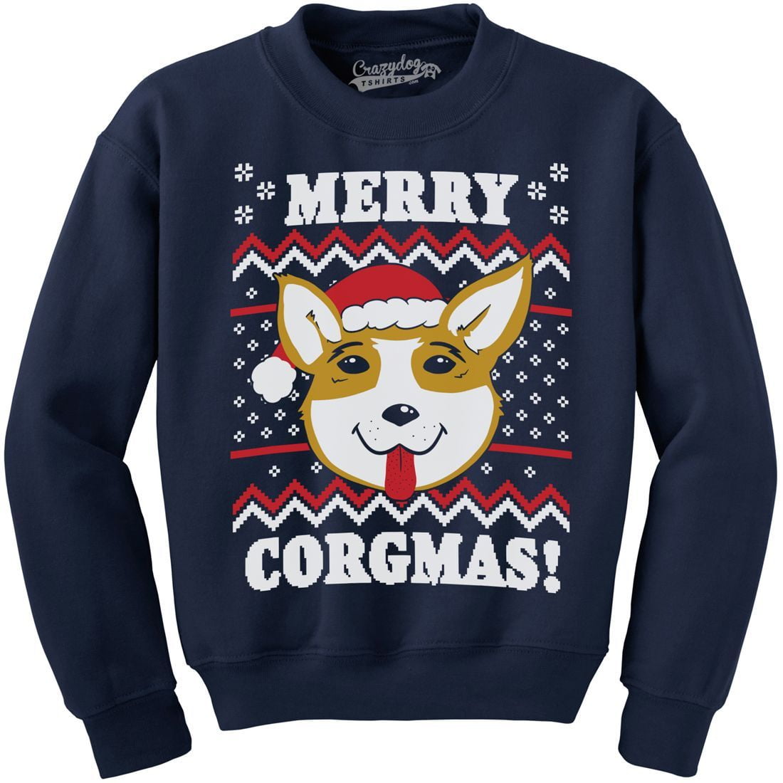 Merry Corgmas Ugly Christmas Sweater Dog Dad Lover Hilarious Funny ...
