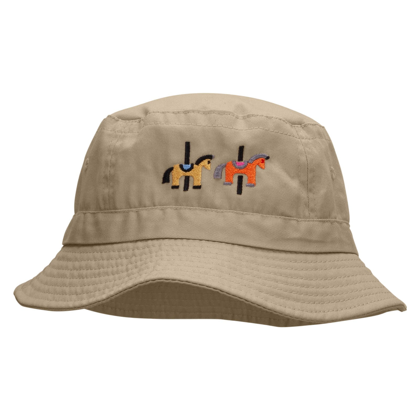 Merry-Go-Round Embroidered Pigment Dyed Bucket Hat - Natural OSFM ...