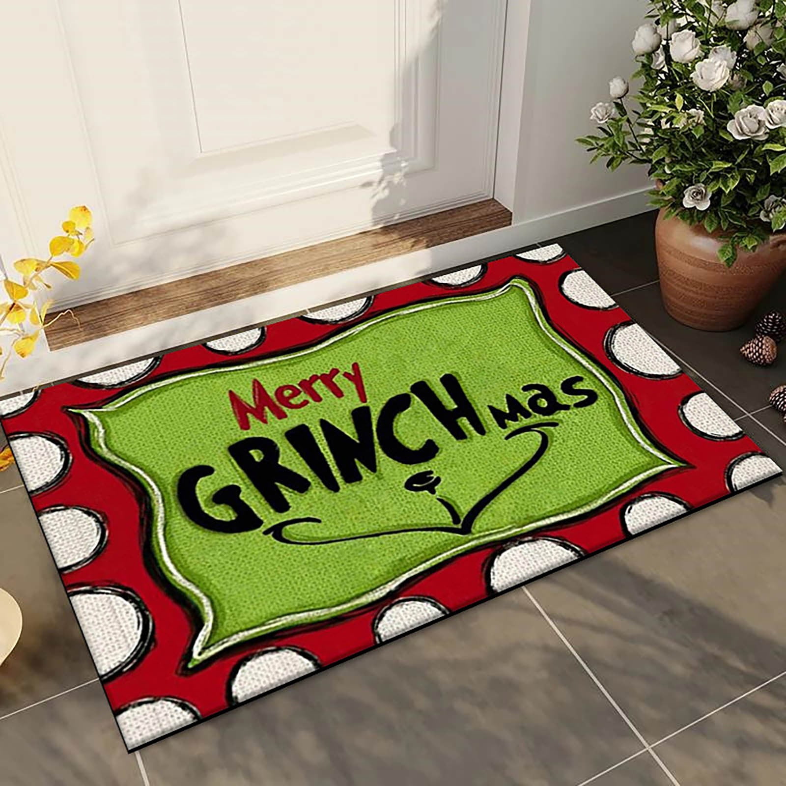 Merry Grinch Mas Outdoor Doormat, the Grinch Outdoor Christmas Decor ...