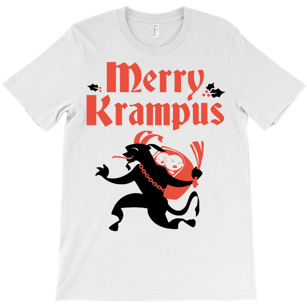 Merry Krampus Themed Dark and Festive Graphic Design for Holiday Fun ...