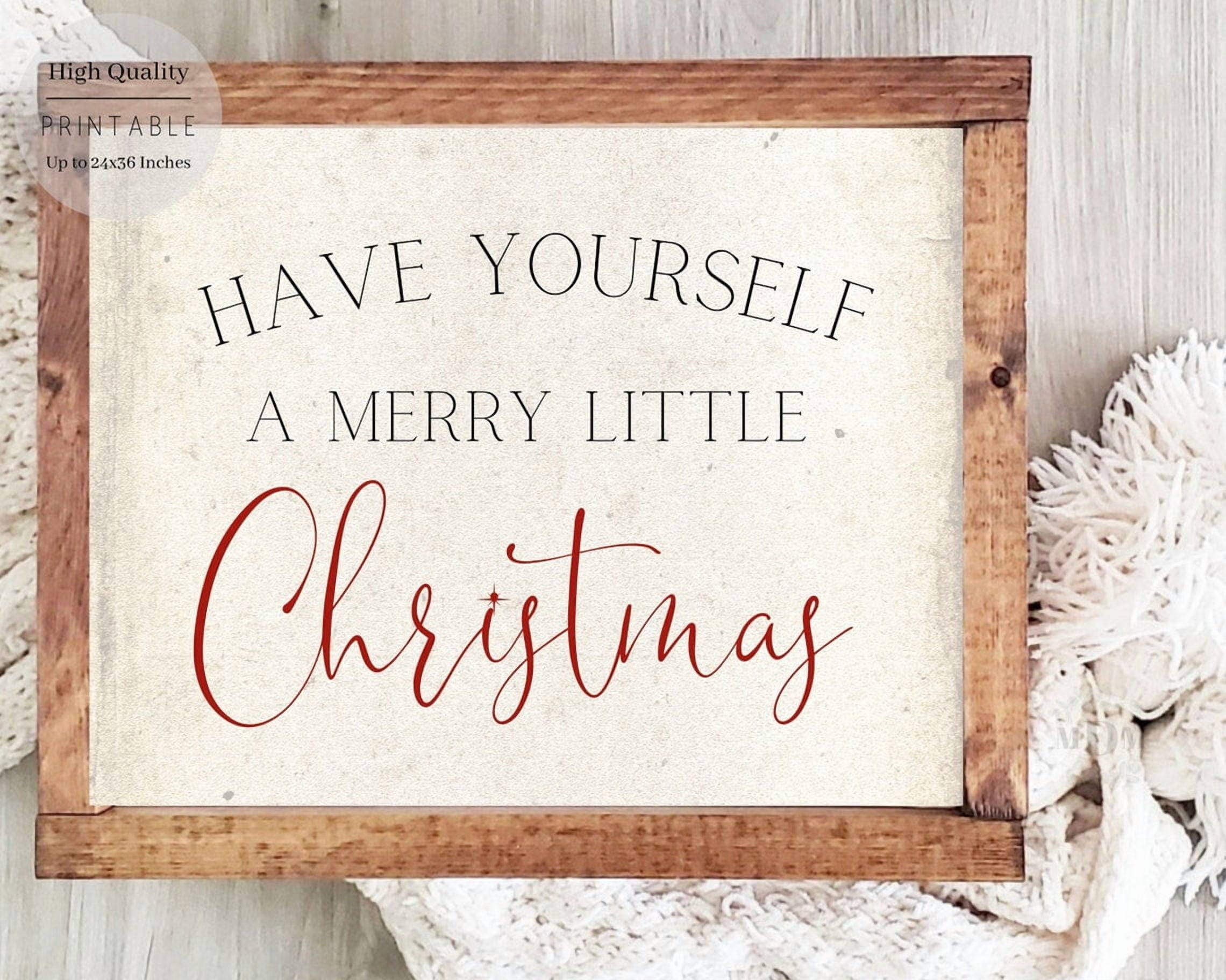 Merry Little Winter Holiday , Farmhouse Winter Holiday Wall Art Home ...