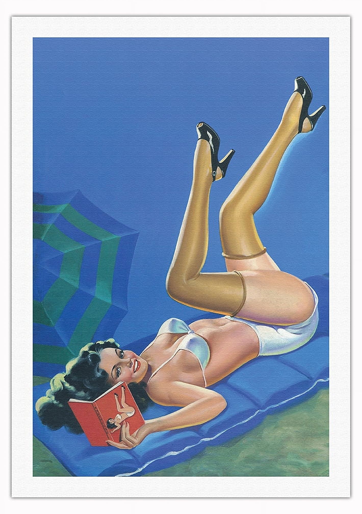 Merry Mirthful Maidens - Wink Magazine Cover March 1946 - Vintage Pin Up Girl Print by Peter ...