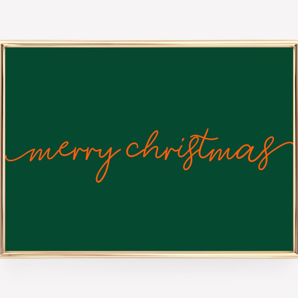 Merry Noel Sign, Red And Green Noel Wall Art, Modern Noel Print, Noel ...