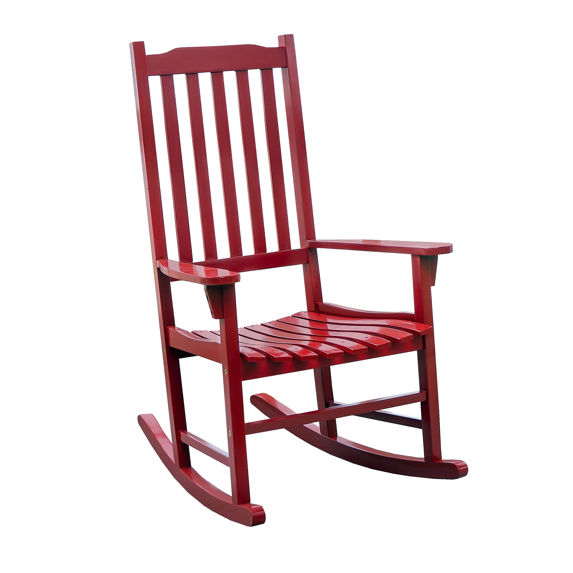 Merry Products Traditional Hardwood Outdoor and Indoor Rocking Chair ...