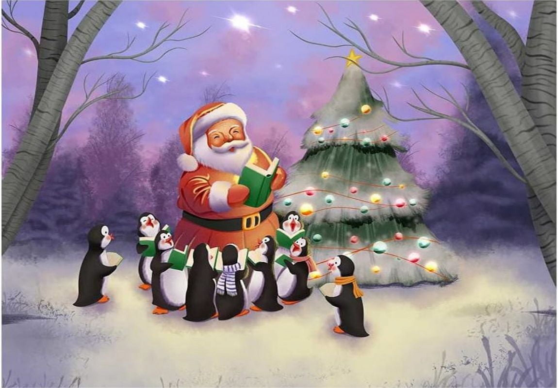 Merry Reindeer Nativity Scene Background Photo Dreamy Pure Baby Shower ...