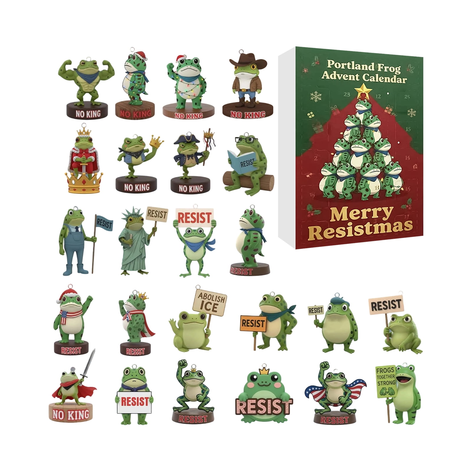 Merry Resistmas Frog Advent Calendar,Portland Frog Christmas Advent ...