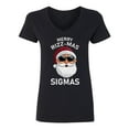 Merry Rizzmas Sigmas Funny Santa Rizz-mas Christmas Ladies' V-Neck ...