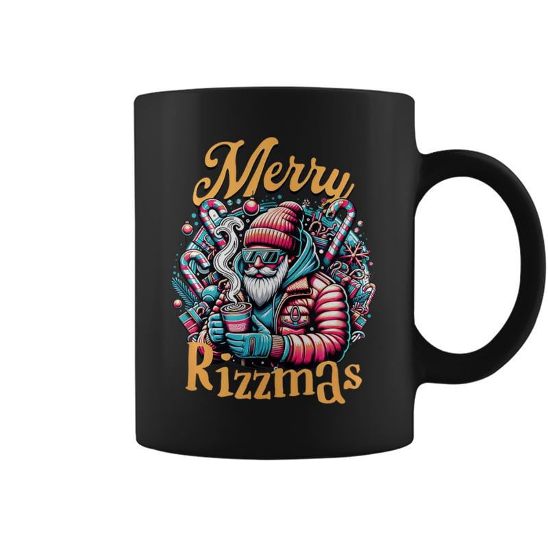 Merry Rizzmas Viral Influencer Skibidi Christams Brain Rot Coffee Mugs ...