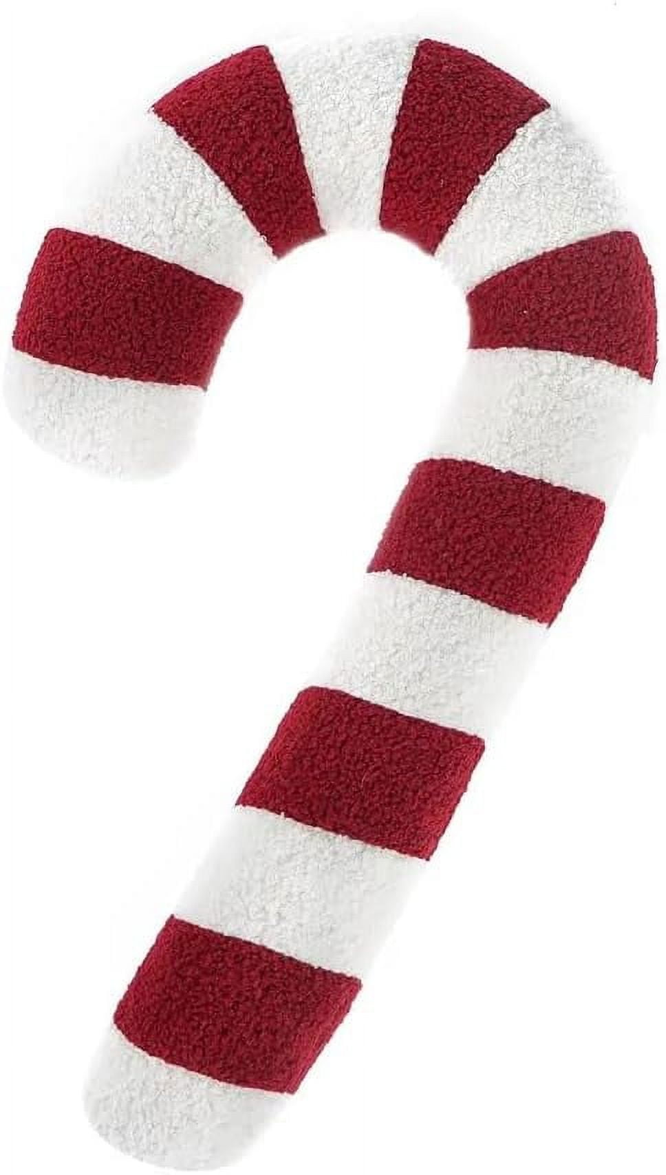 Maricel's Christmas Collection, Candy Cane Shape Sherpa Fleece Pillow ...