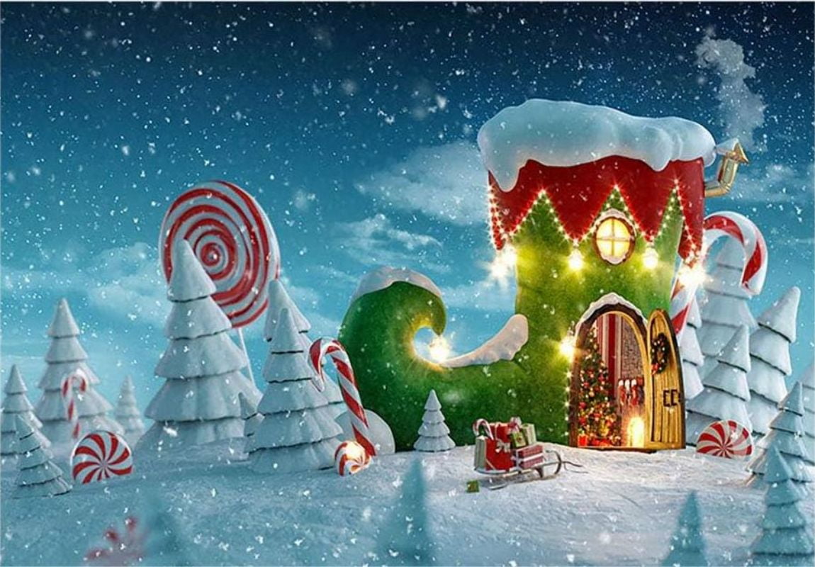 Merry Winter Baby Shower Jesus Background Photo Nativity Scene Custom ...