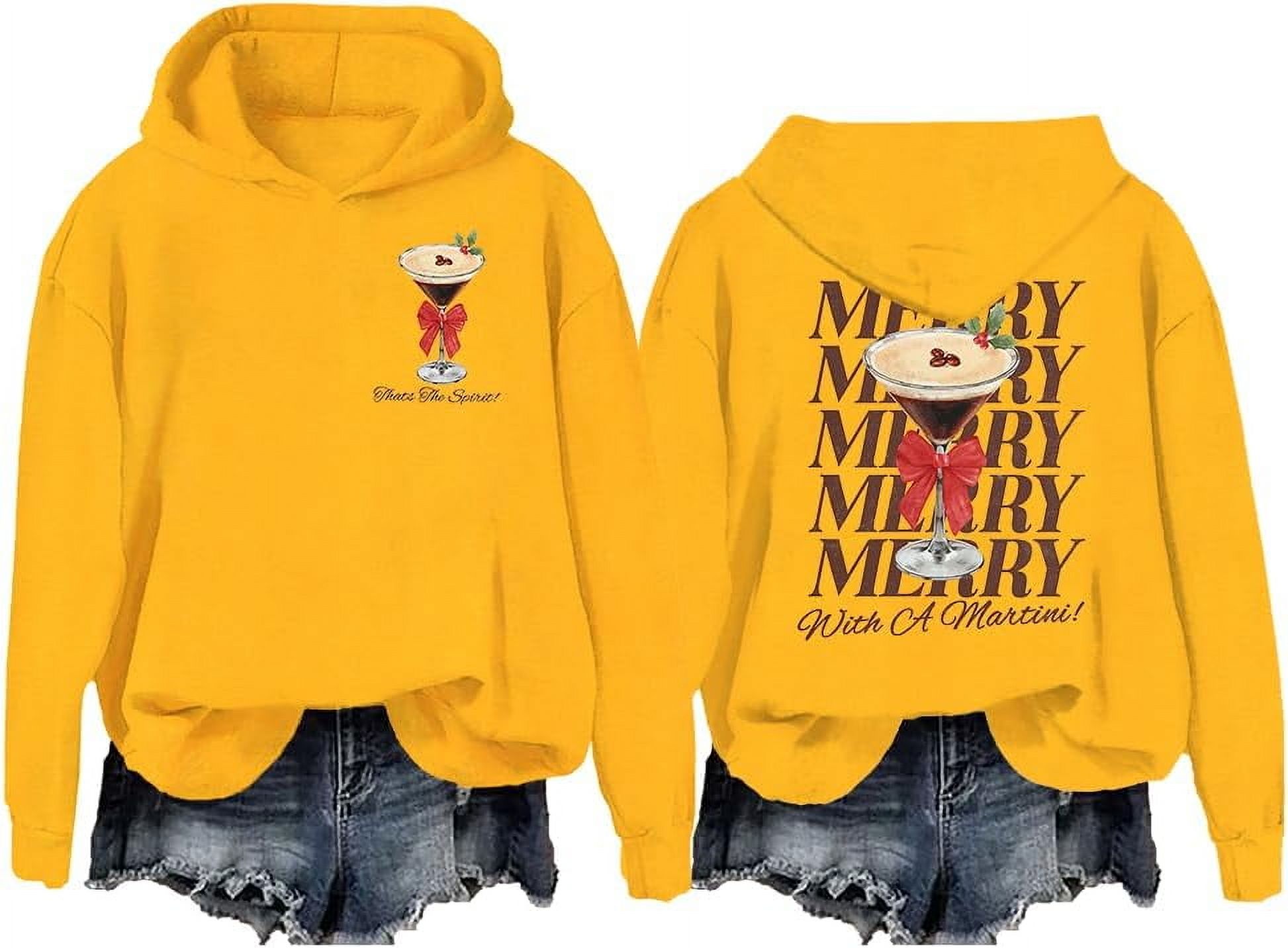 Merry With A Martini Espresso Martini Hoodie, Merry With Martini ...