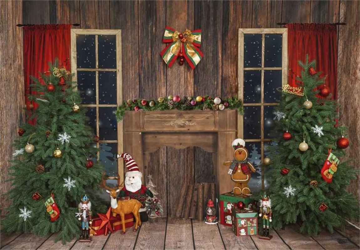 Merry Xmas Home Photography Backdrops Background Gift Photo Jesus Baby ...