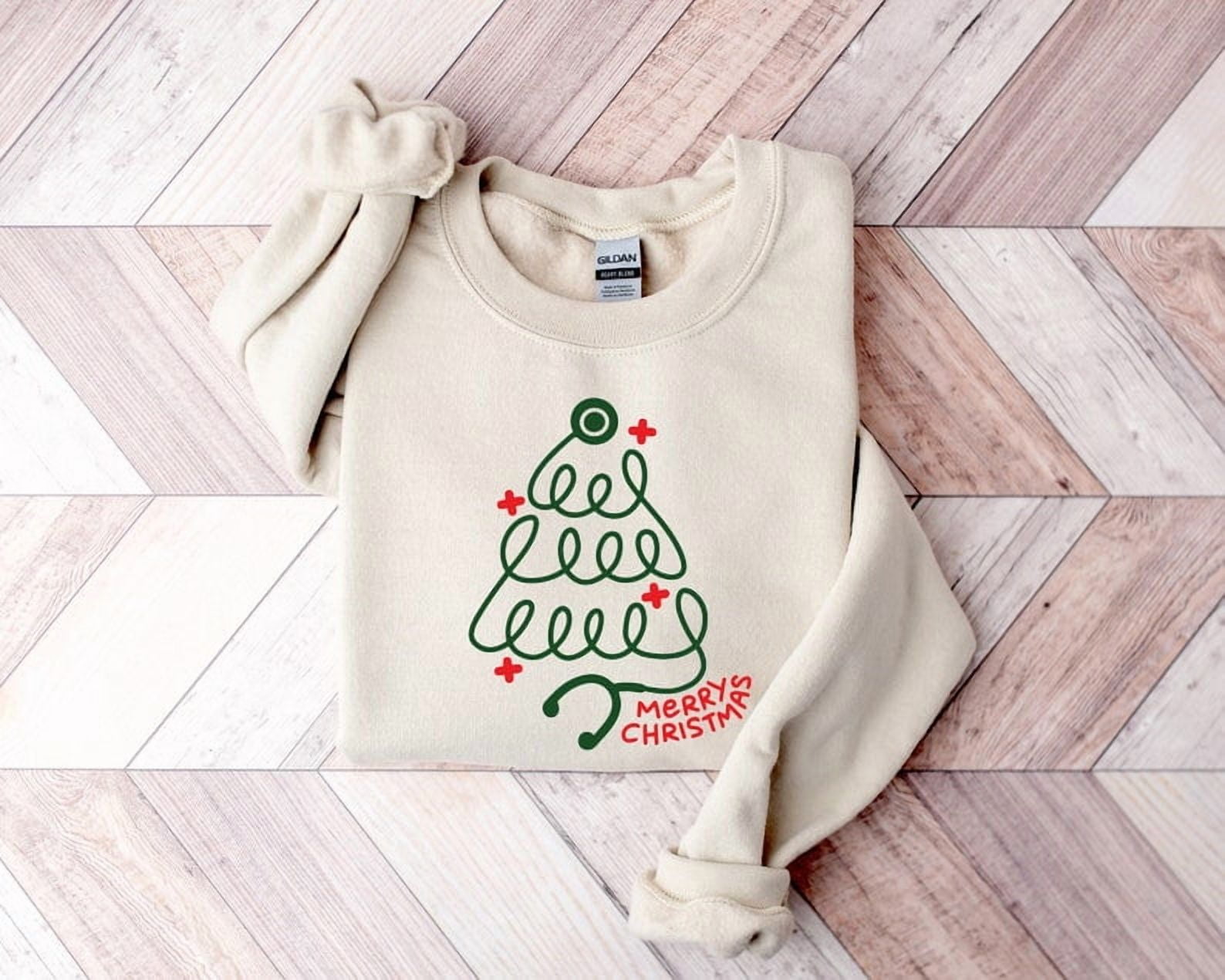 Merry Xmas Stethoscope Sweatshirt, Medical Worker Sweatshirt 2025 ...