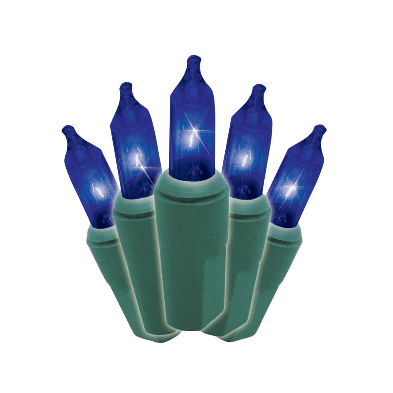 Merry and Light Set of 2 Blue Mini Christmas Lights, 35 ft Green Wire ...