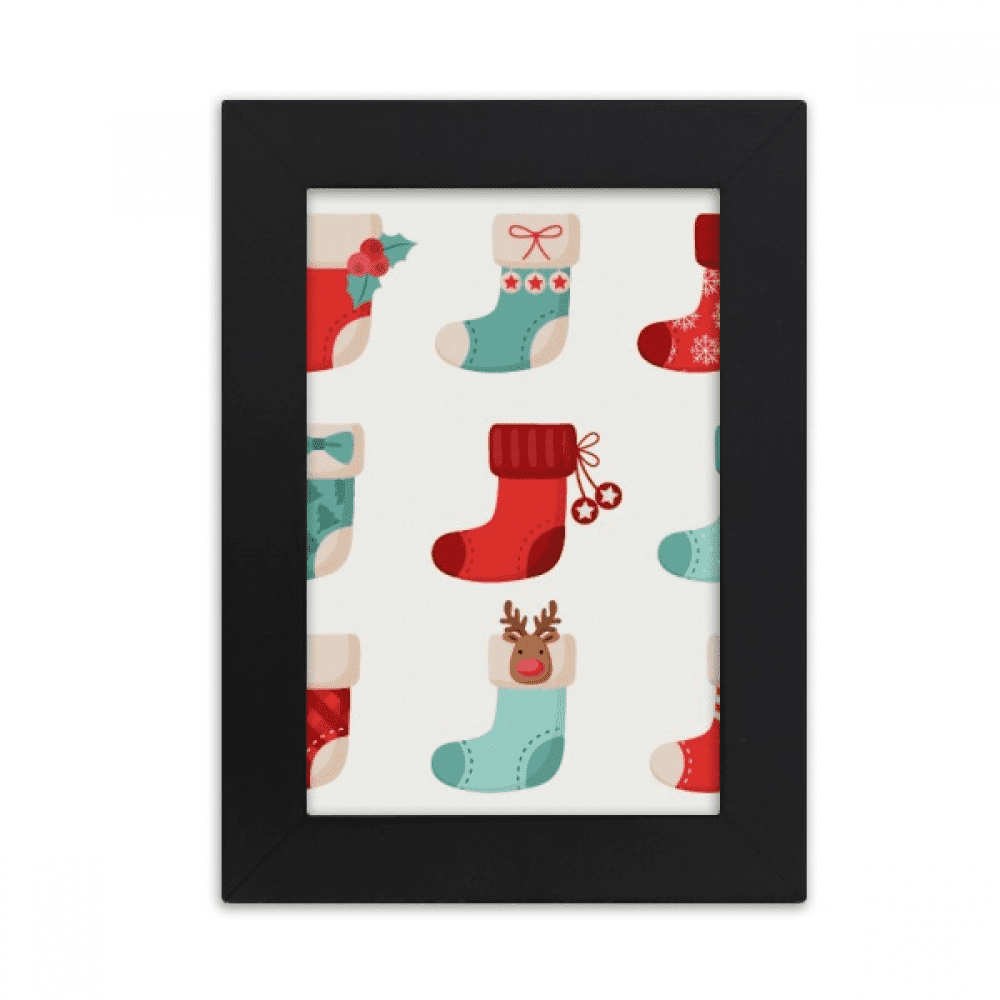 Merry mas Colorful Sock Illustration Desktop Photo Frame Picture ...