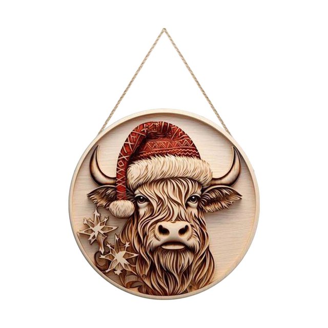 Merry mas Front Door Sign 12 X 12 Inch Round mas Welcome Sign Wooden ...