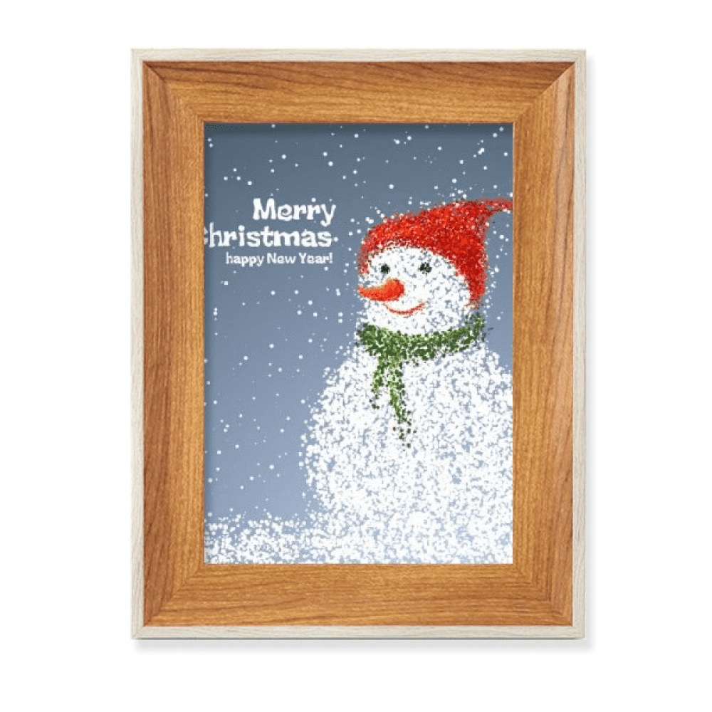Merry mas Snowman Festival Desktop Wooden Photo Frame Display Picture ...