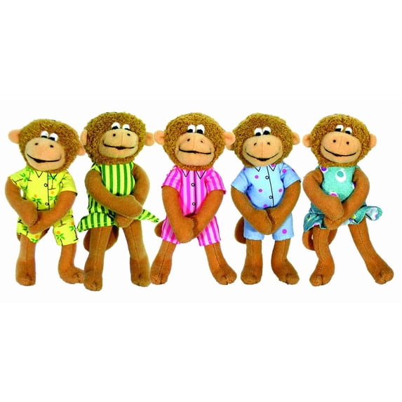 Five Little Monkeys 5" Finger Puppet Playset - Walmart.com