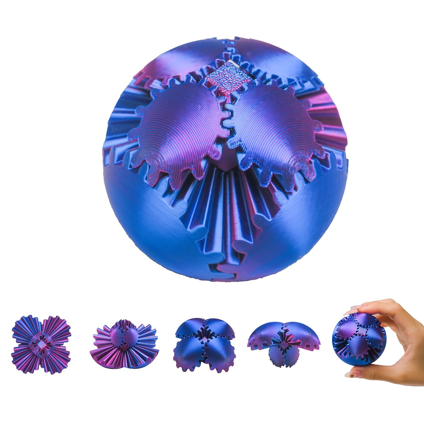 MerryXD Gear Ball Fidget Toy,GearSphere Desk 3D Printed Perfect for ...