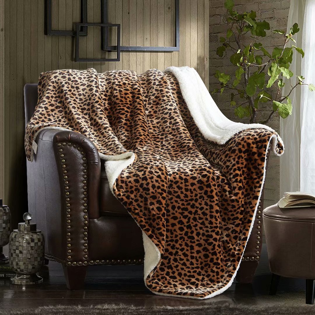 Leopard Sherpa Throw - Walmart.com