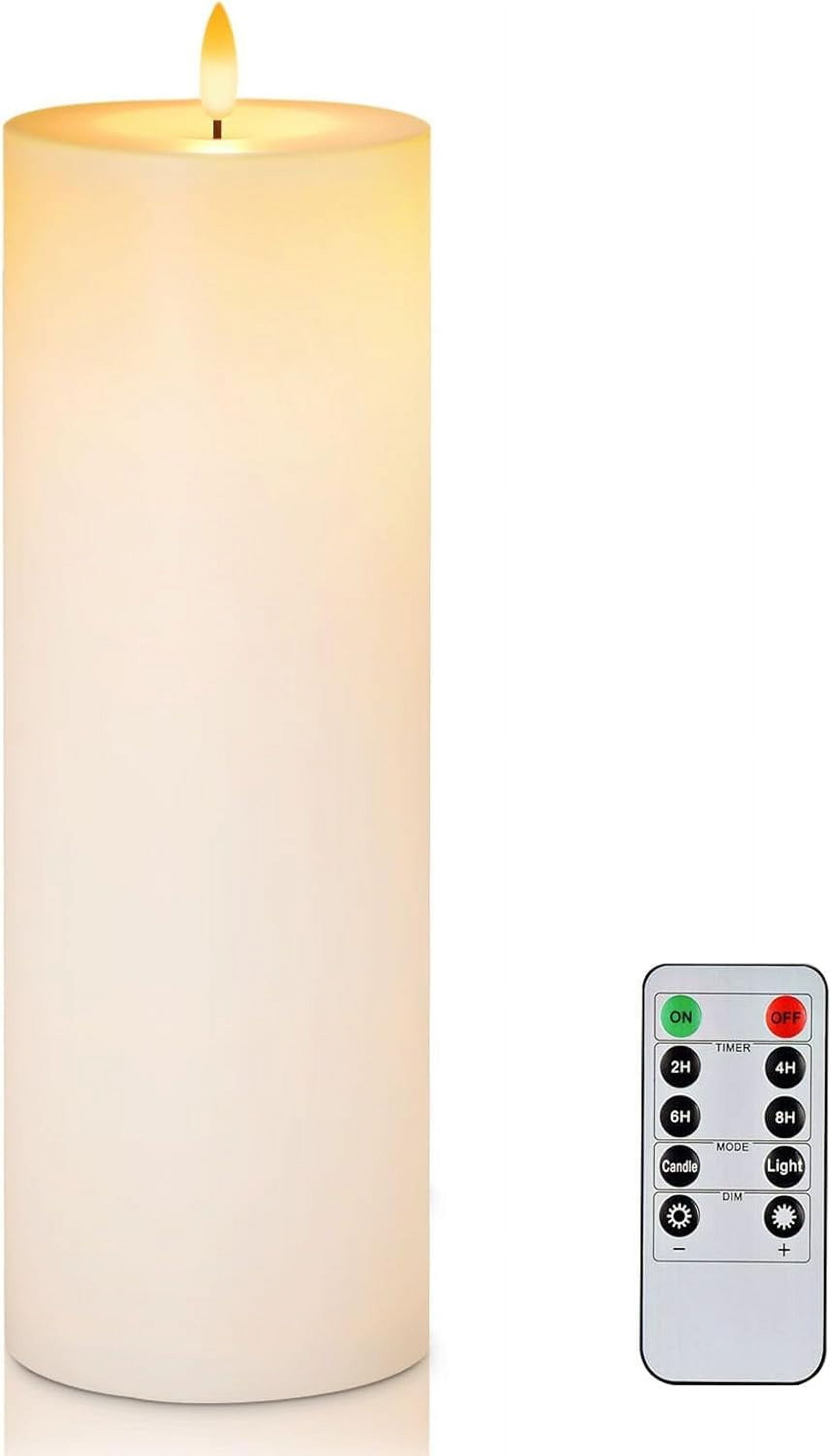 Merrynights 4'' X 13'' Large Waterproof Outdoor Flameless Candle ...