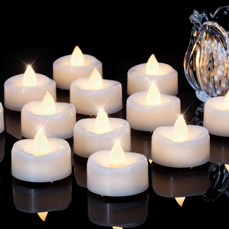 Walmart Led Tea Light Candle Pack Of 24 Realistic And Bright Battery