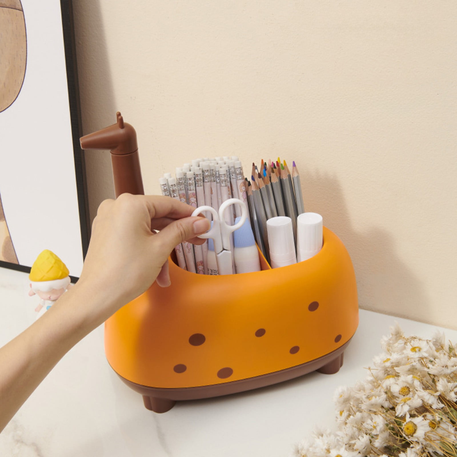 Merryso Giraffe Shaped Desk Organizer for Stu-dents - Cute 2 ...