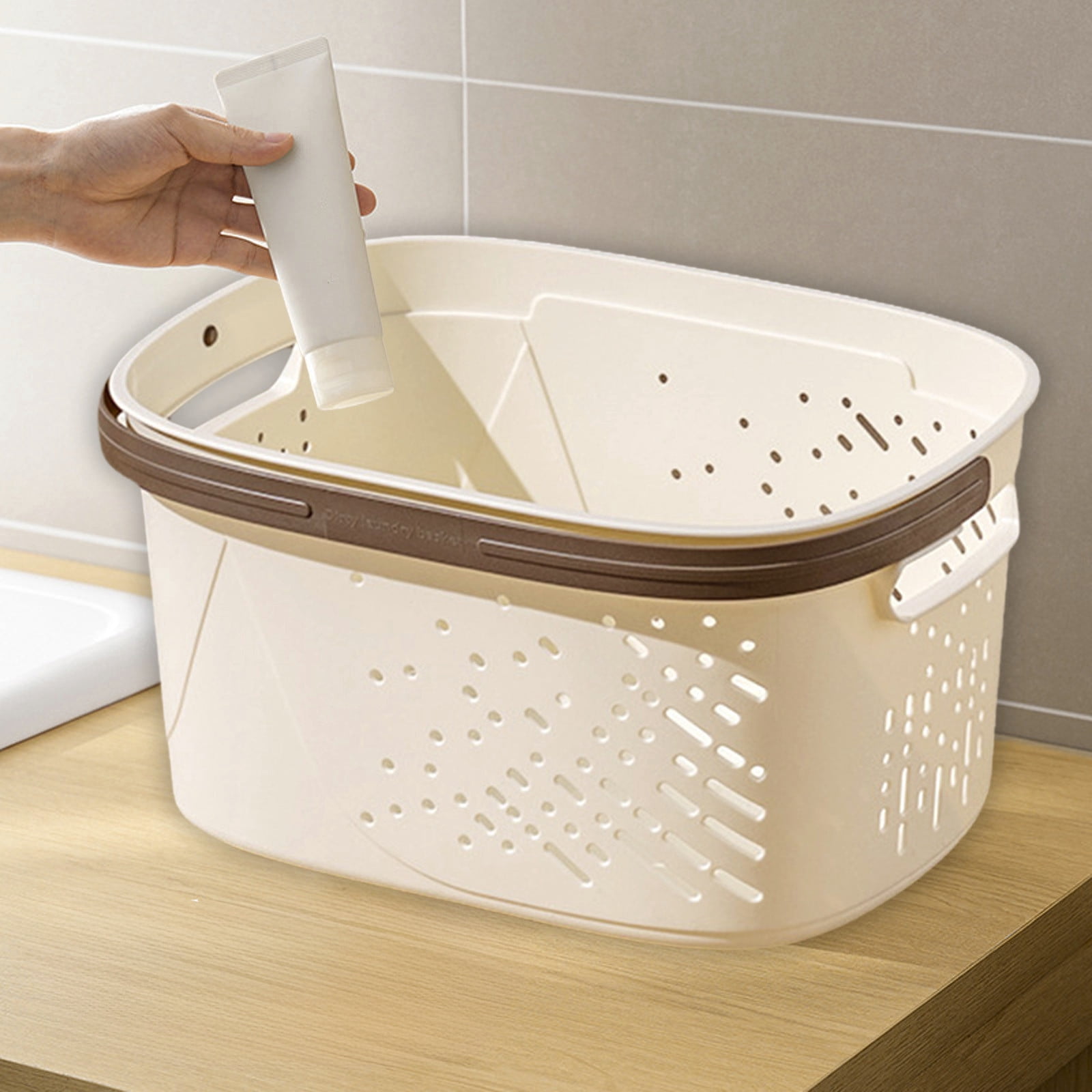 Merryso Portable Bathroom Caddy with Handle & Drainage Holes, Plastic ...