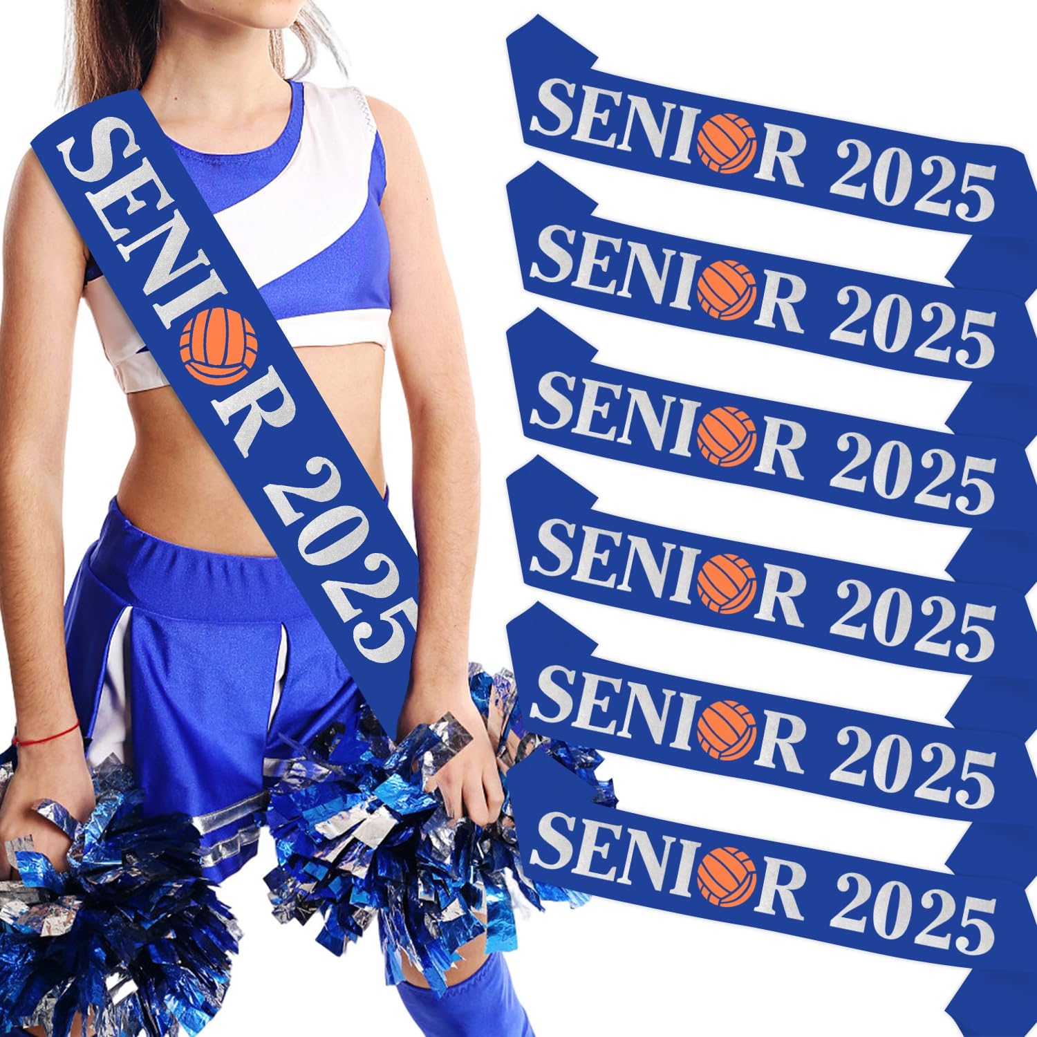 Merrystorm Senior Water Polo Sash Sash 2025 Blue Slivery Sports Team ...