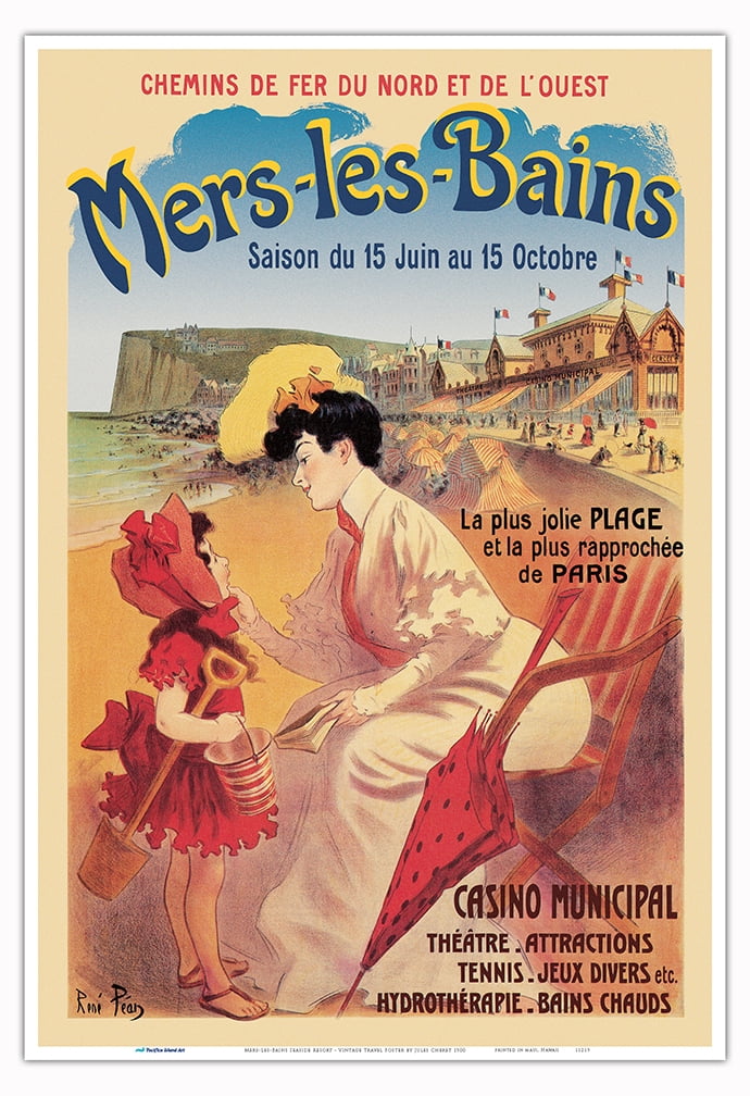 Mers-Les-Bains Seaside Resort- France - Vintage Travel Poster by Jules ...