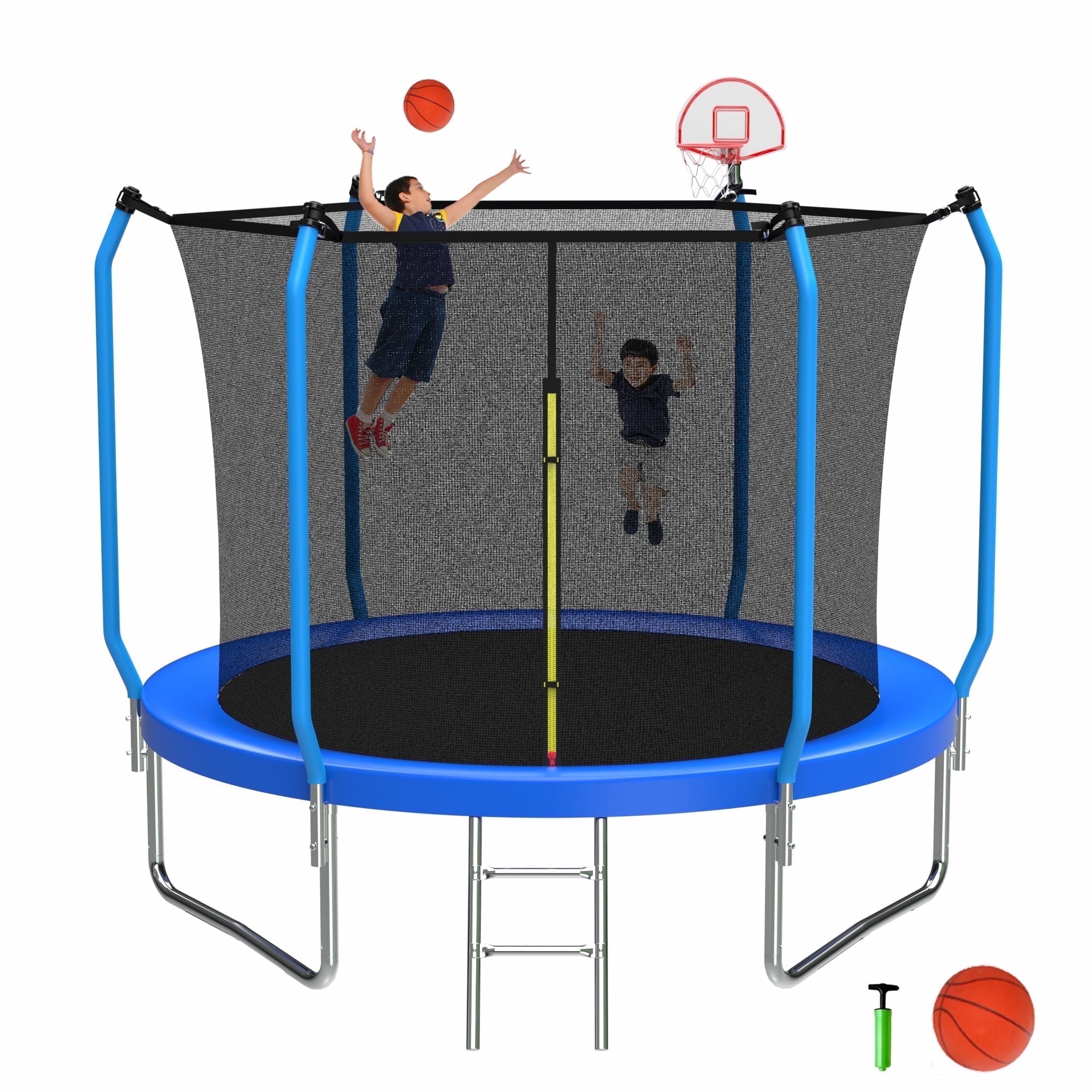 Mersco 10ft Trampoline for Kids Adults,Outdoor Curved-Poles Trampoline ...