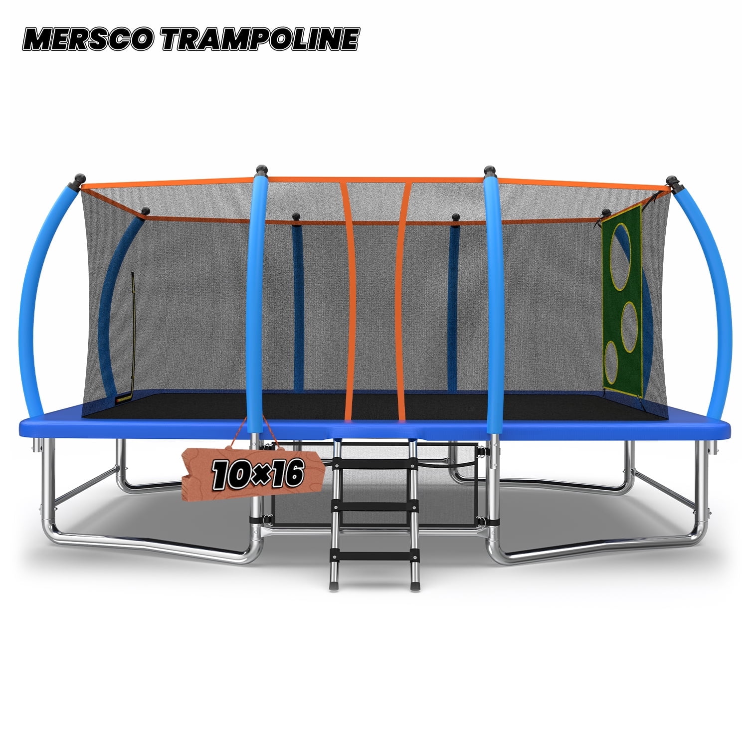Mersco 10x16ft Large Rectangle Trampoline for Kids and Adults,Big ...