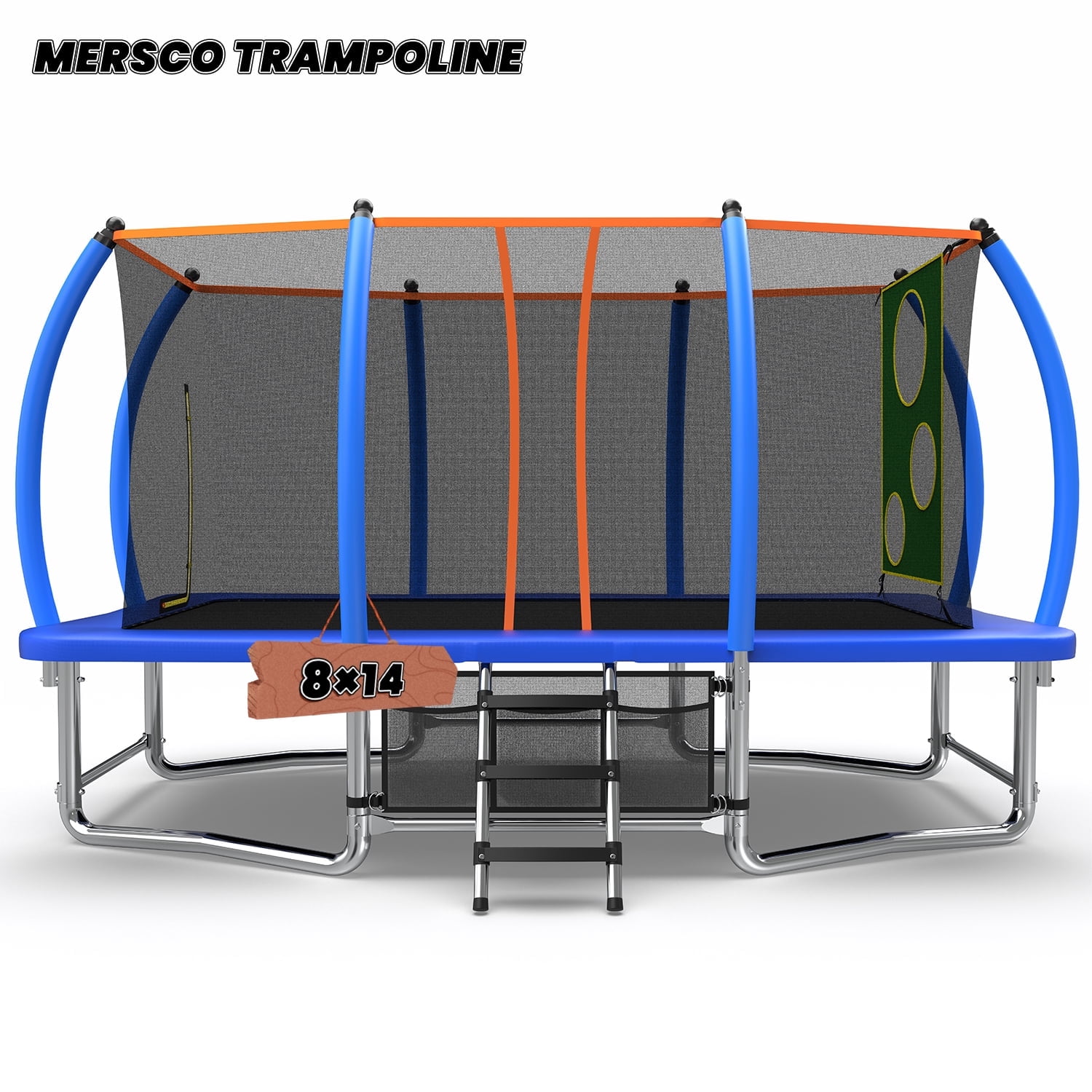 Mersco 8x14ft Large Rectangle Trampoline for Kids,Big Outdoor ...