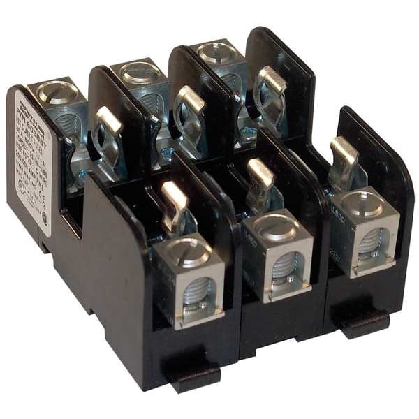 Open Fuse Block, 0 to 30A Amp Range, 600V AC/DC Volt Rating, 3 Poles ...