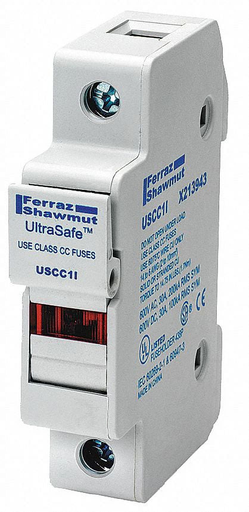 Mersen Fuse Block,0 to 30A,Class CC,1 Pole USCC1I - Walmart.com