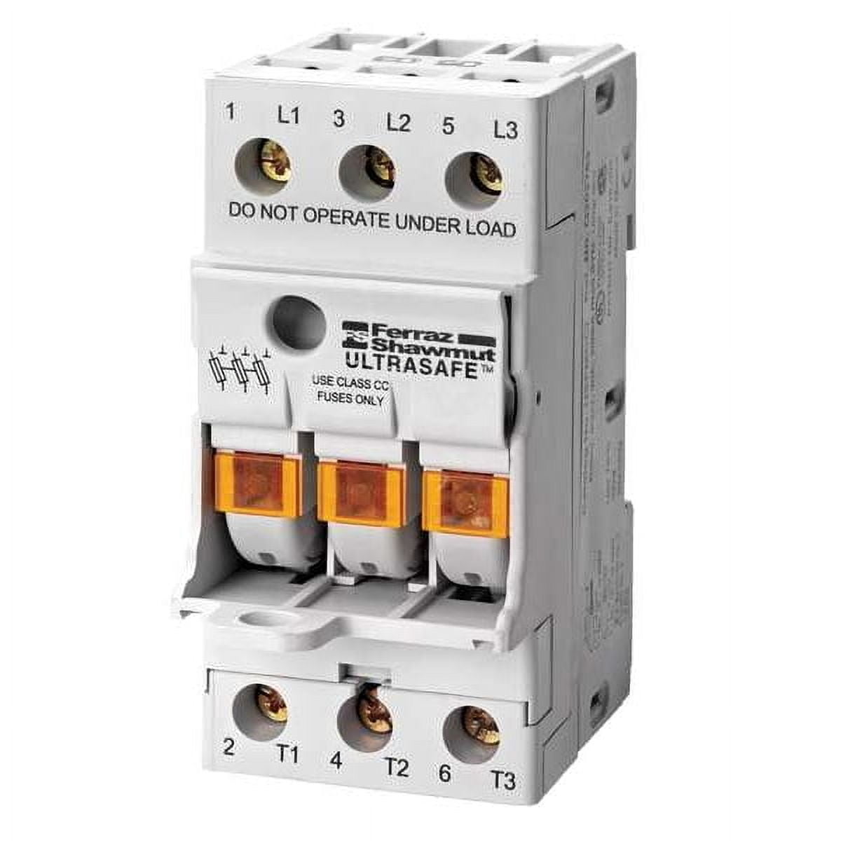 Mersen Fuse Block,0 to 30A,Class CC,3 Pole USCC3I - Walmart.com