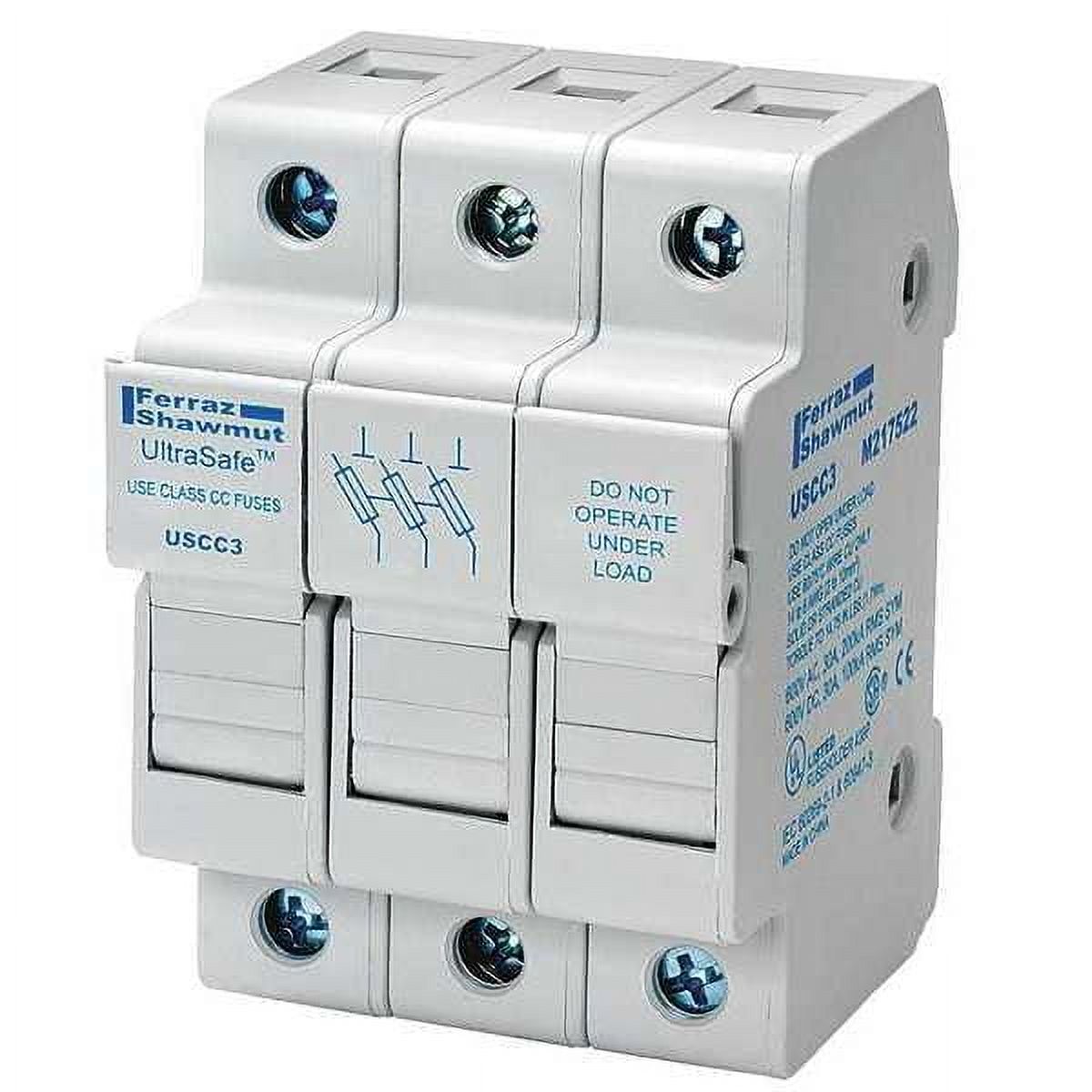 Mersen Fuse Block,0 to 30A,Class CC,3 Pole USCC3 - Walmart.com