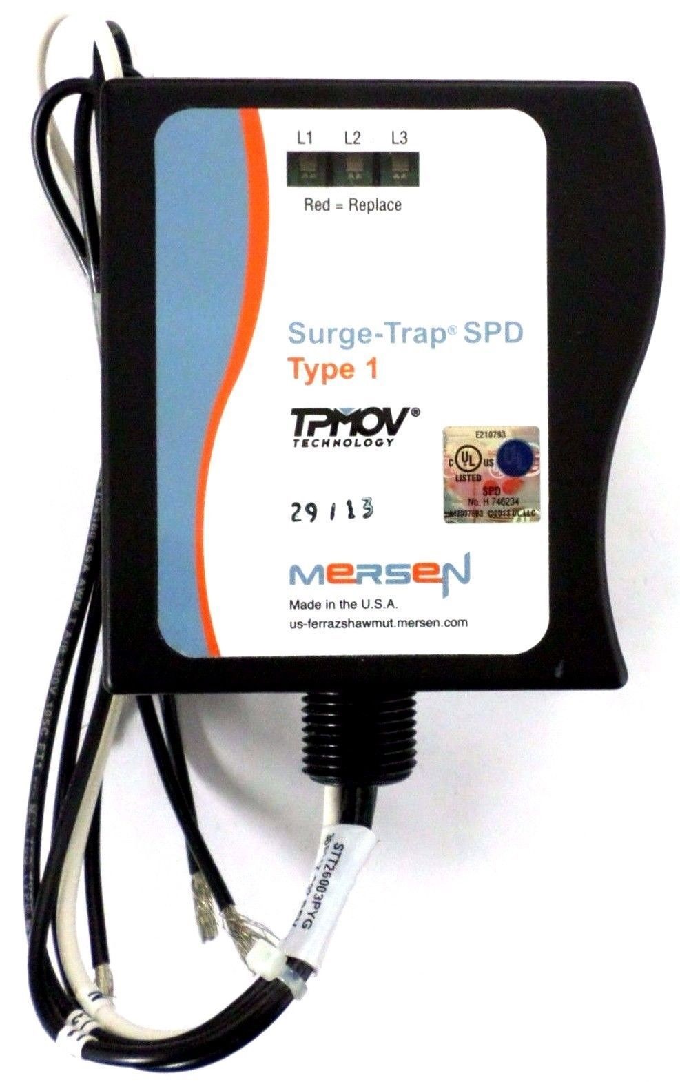 Mersen STT26003PYG Surge-Trap SPD Surge Suppressor 347/600VAC 50/60Hz 4 ...