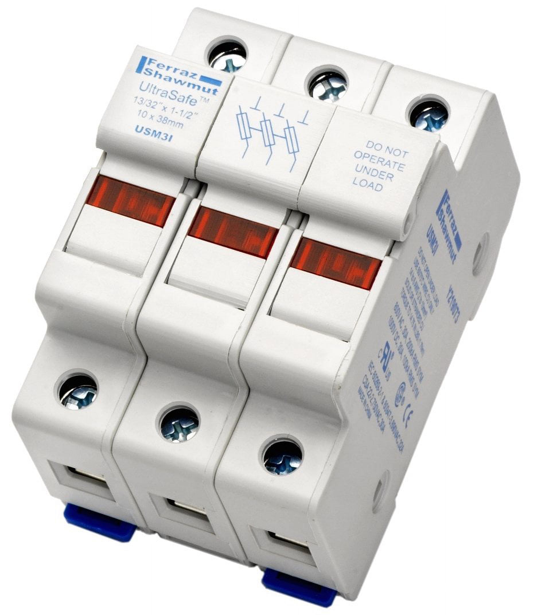 Mersen USCC2 Modular Fuse Holder 2 Pole 600 Volt AC/DC 0 - 30 Amp ...