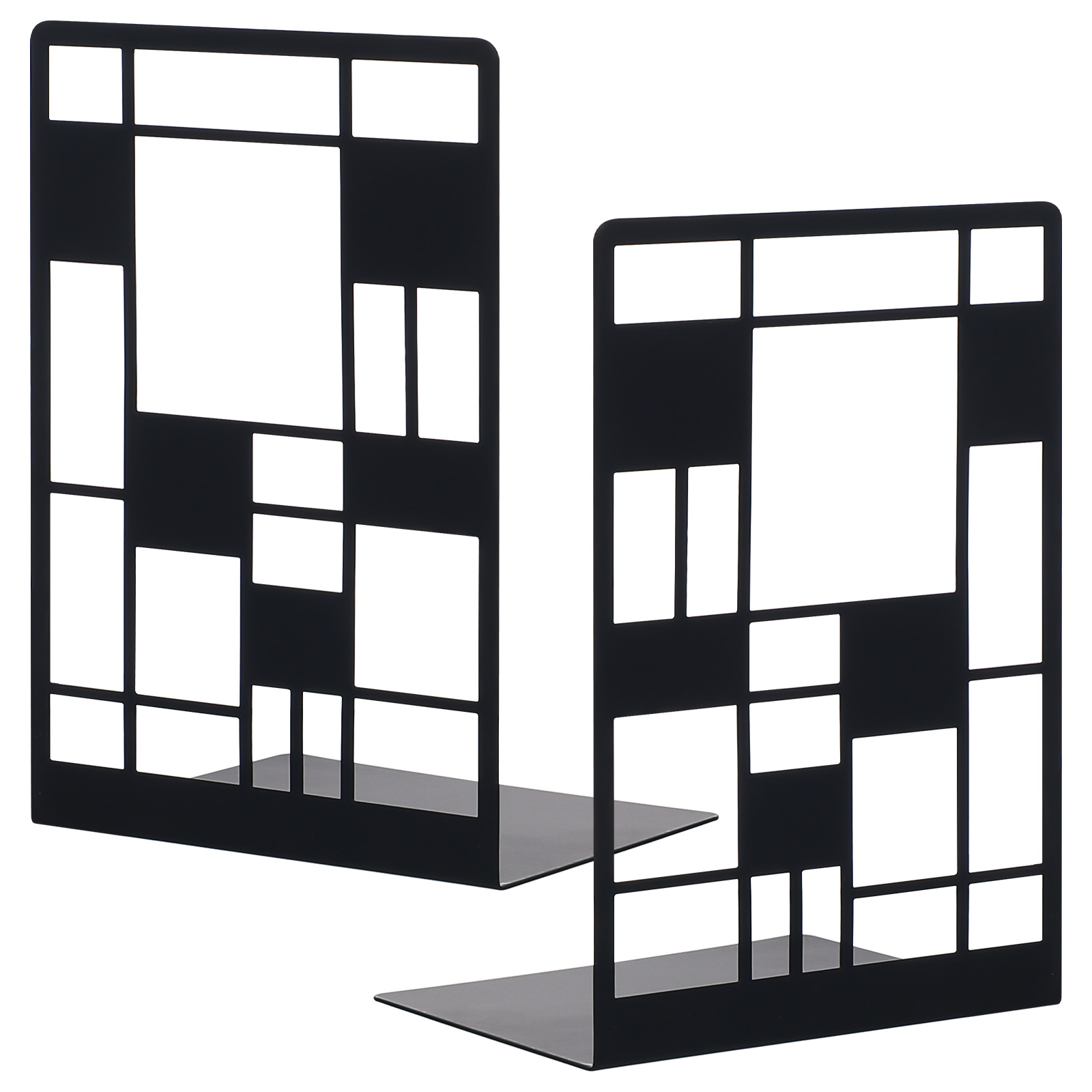 Mersess 1 Pair Metal Bookends File Folder Bookends Book Stand Heavy ...