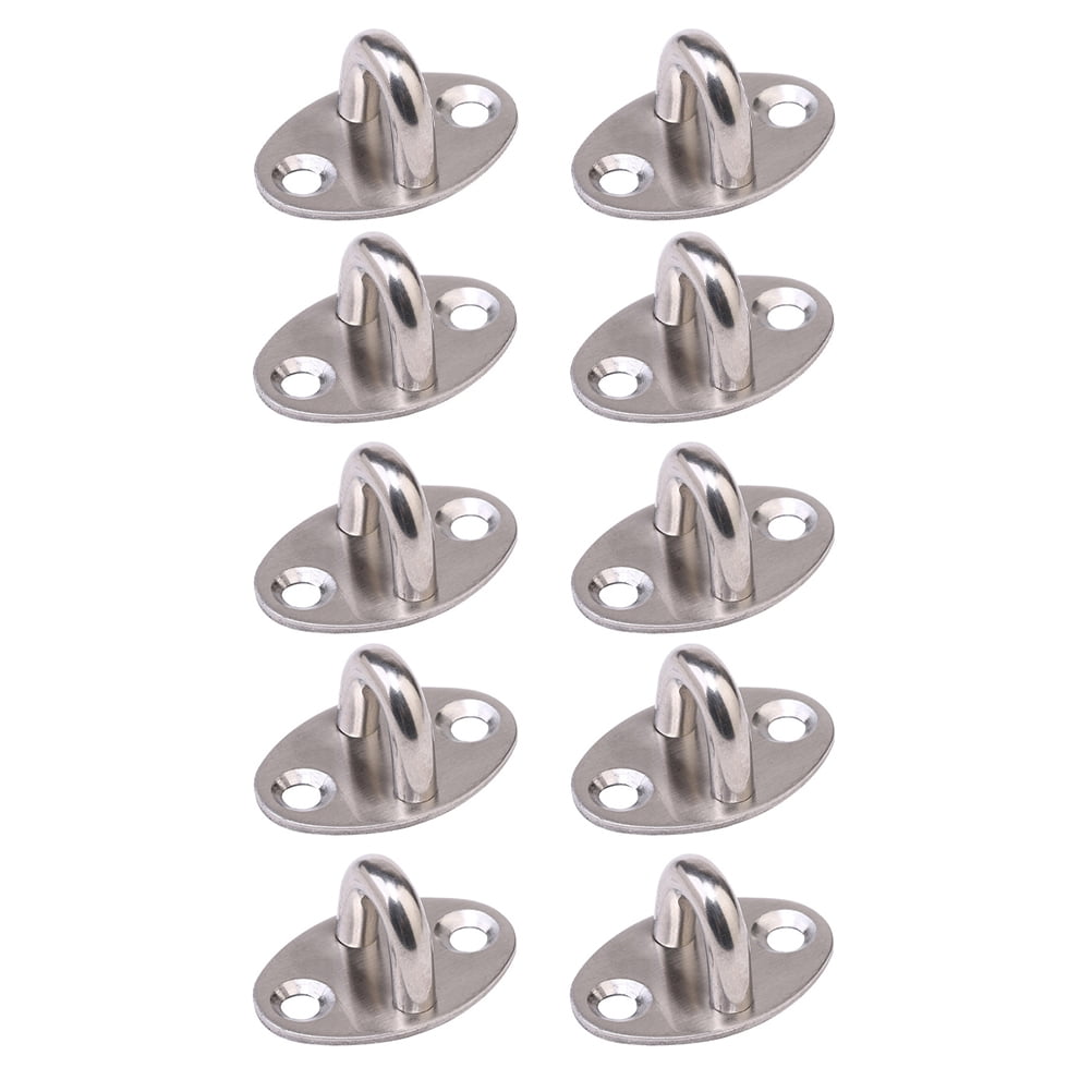 Mersess 10-Pack Stainless Steel Ceiling Plates with Enclosed Hooks for ...