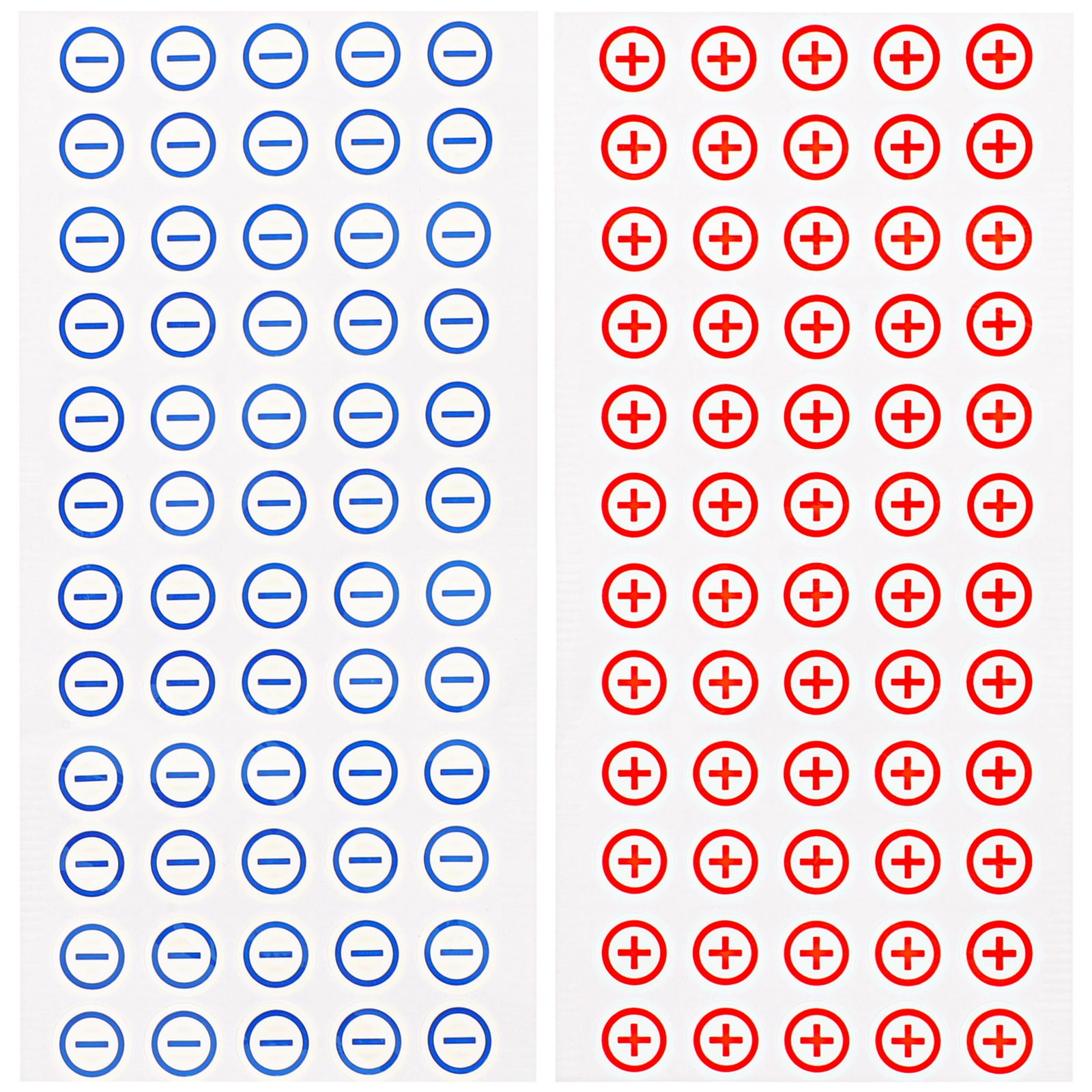 LOLIPPYY Polarity Stickers PVC Red Electrical Equipment Labels Daily ...