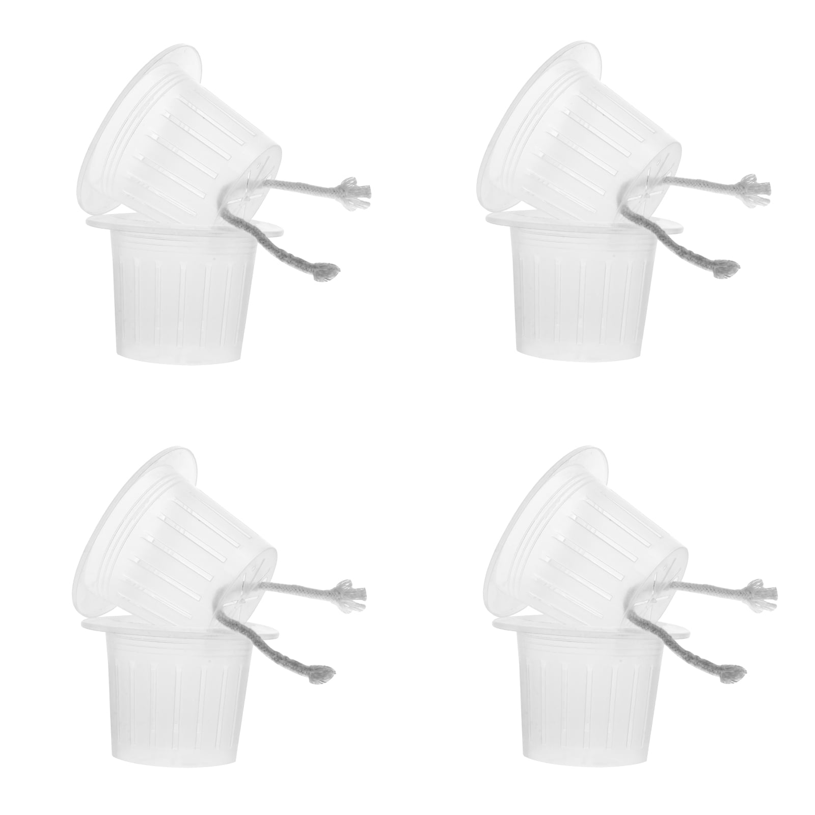 LOLIPPYY Hydroponic Cultivation Cups Transparent Plastic 40Pcs For ...