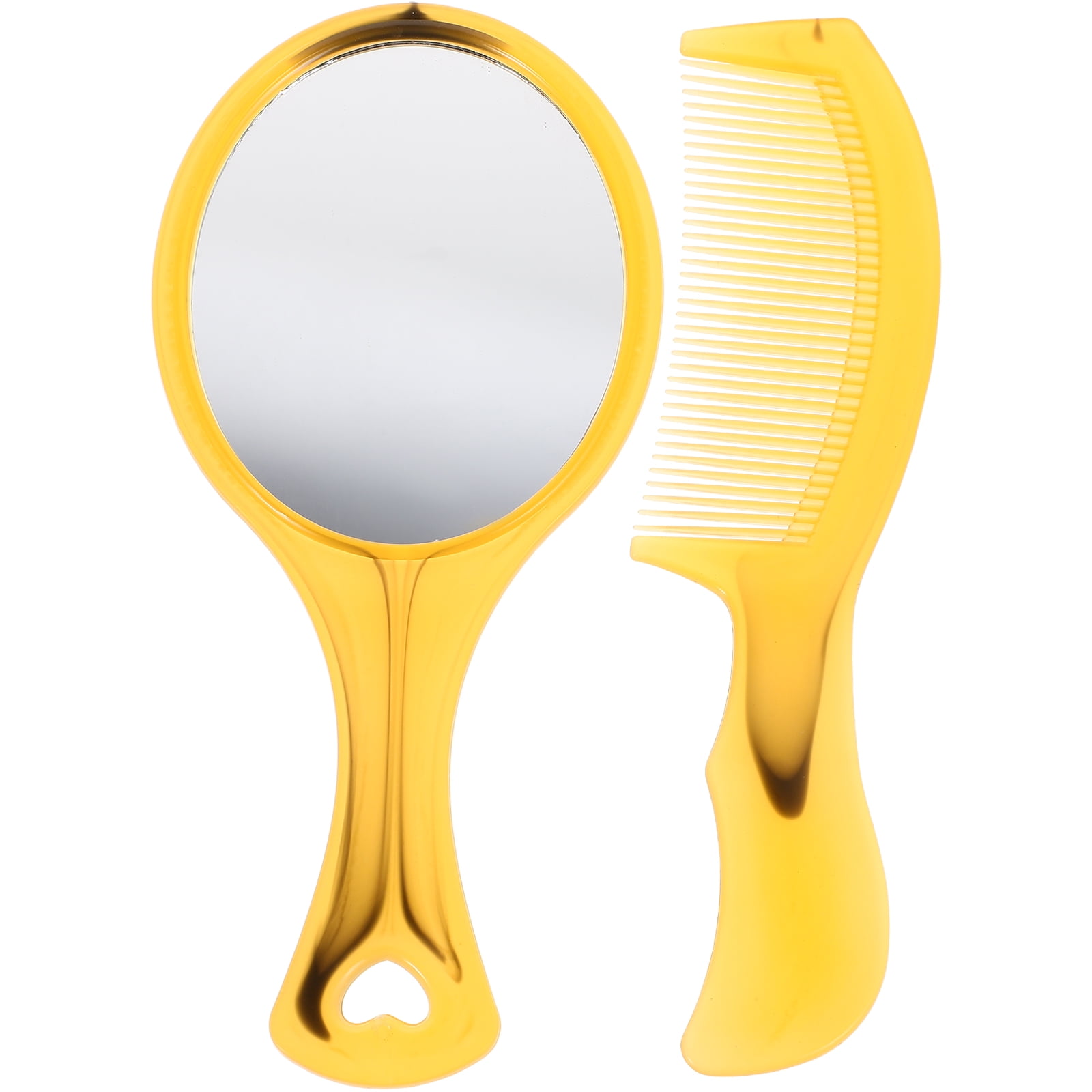 Mersess 2pcs Cute Handheld Mirror With Comb Set Small Hand Held Mirror ...
