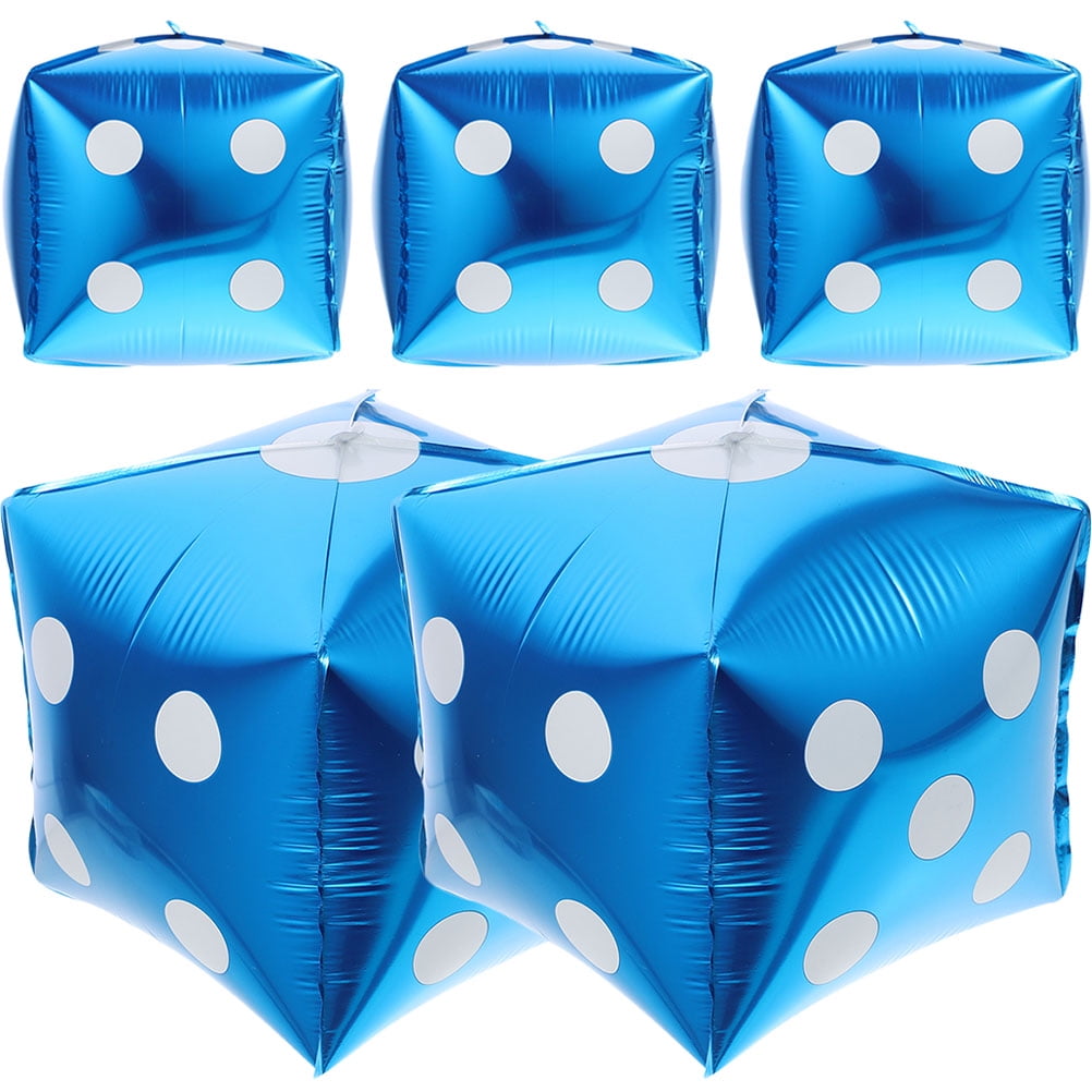 LOLIPPYY 5pcs Dice Foil Balloons Theme Party Decorations For Night ...