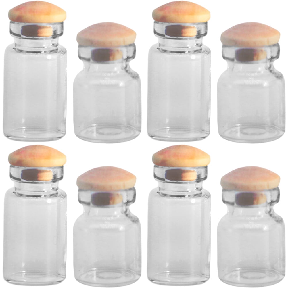 Mersess 8Pcs Miniatures Glass Bottle Small Glass Bottles Kitchen ...