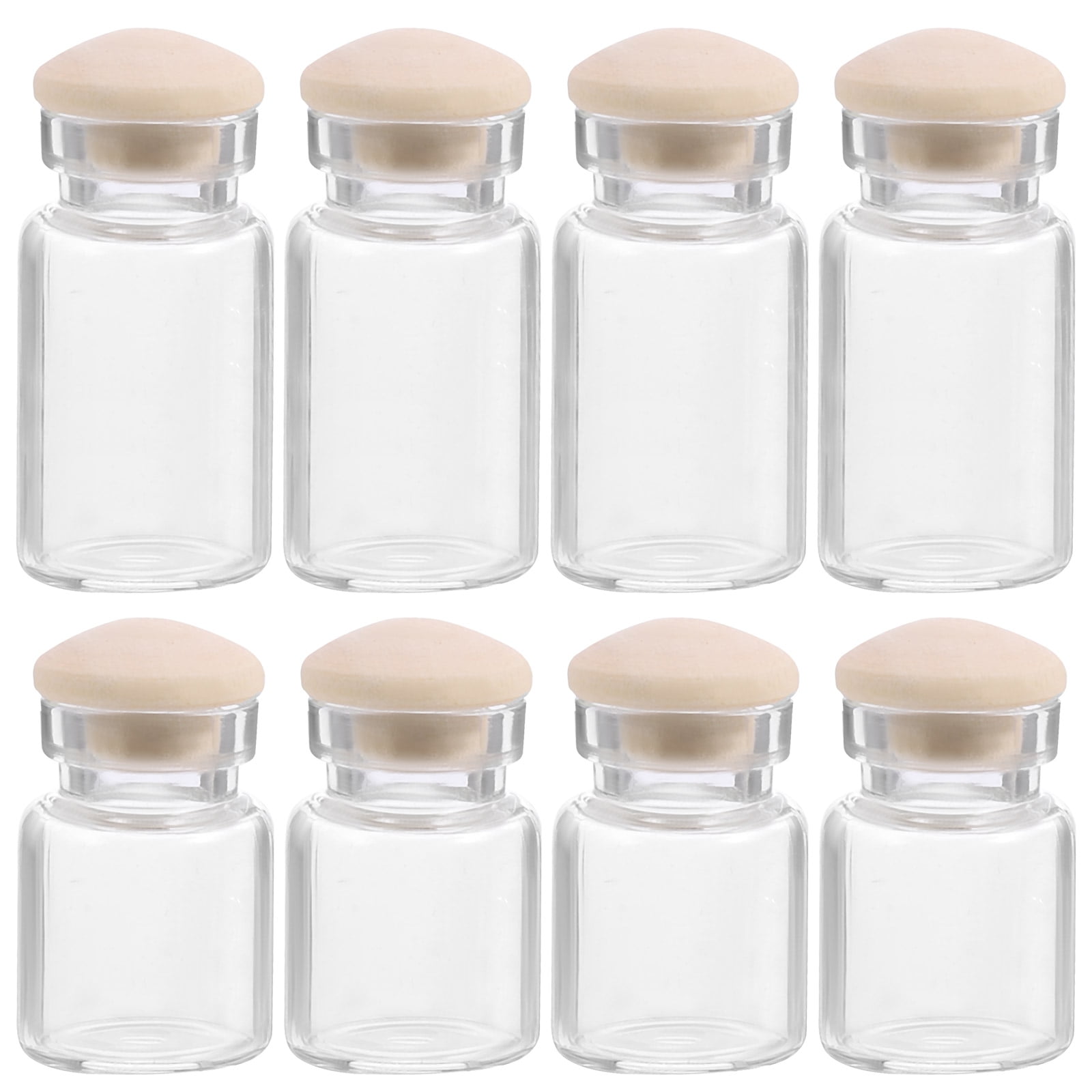 Mersess 8pcs Tiny Glass Jar Miniature Glass Jar Model Mini Cookie Jars ...